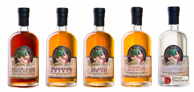Rum Bottle Product Photography - Devon Stephens Photography